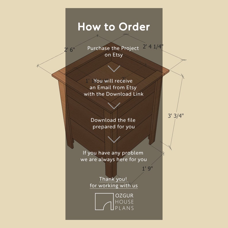 Planter Box DIY Plan - PDF Download - Build Instructions - Material ...