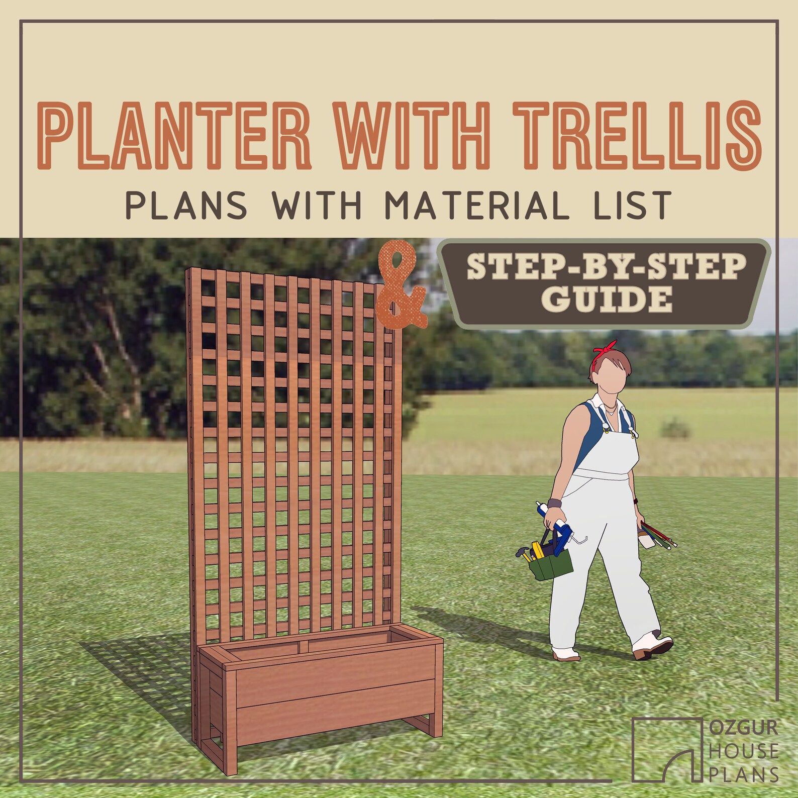 Planter With Trellis DIY Plans & Build Instructions - Garden Privacy ...