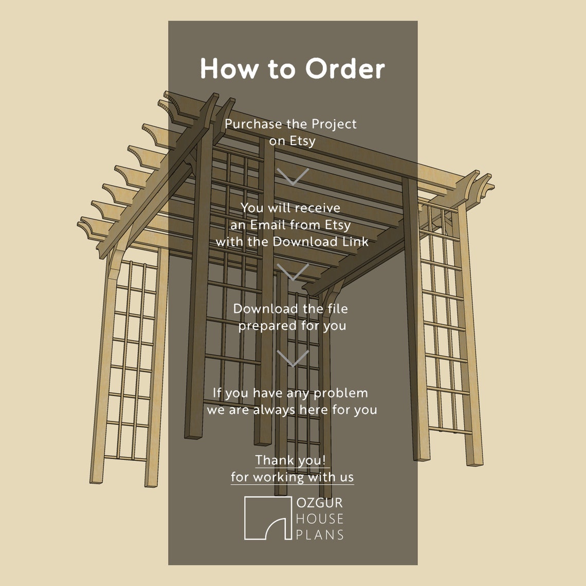 8x8 Trellis Pergola DIY Plans & Build Instructions Woodworking ...