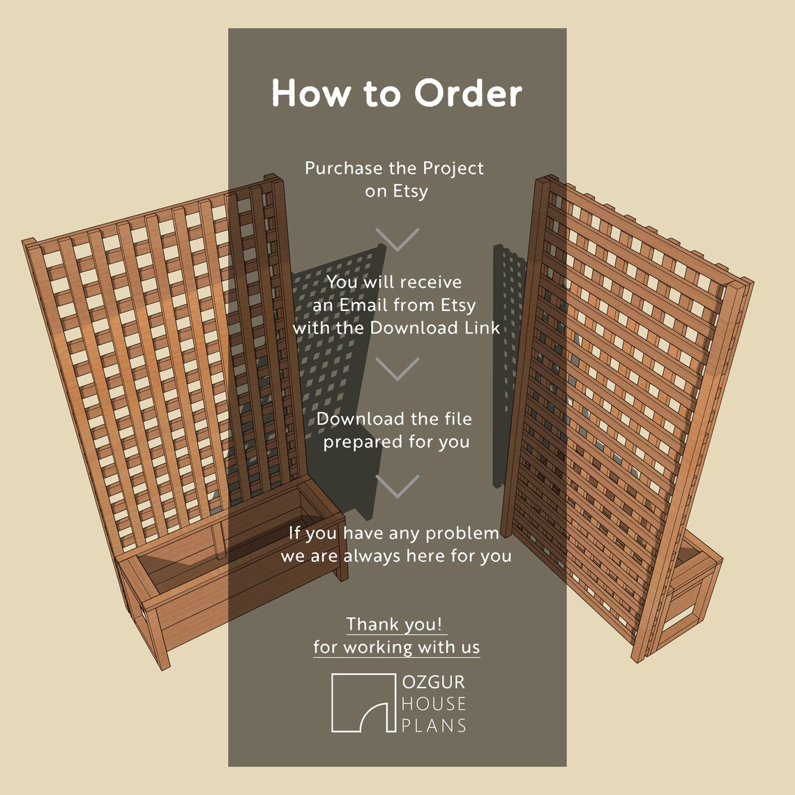 Planter With Trellis DIY Plans & Build Instructions Garden Privacy ...