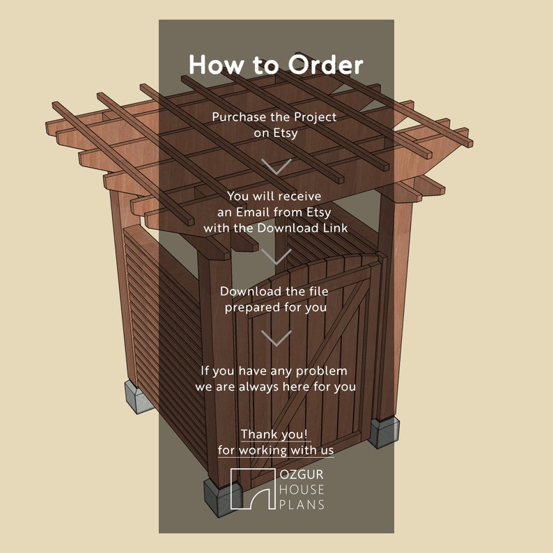 Gate With Trellis and Pergola DIY Plan - PDF Download - Build ...