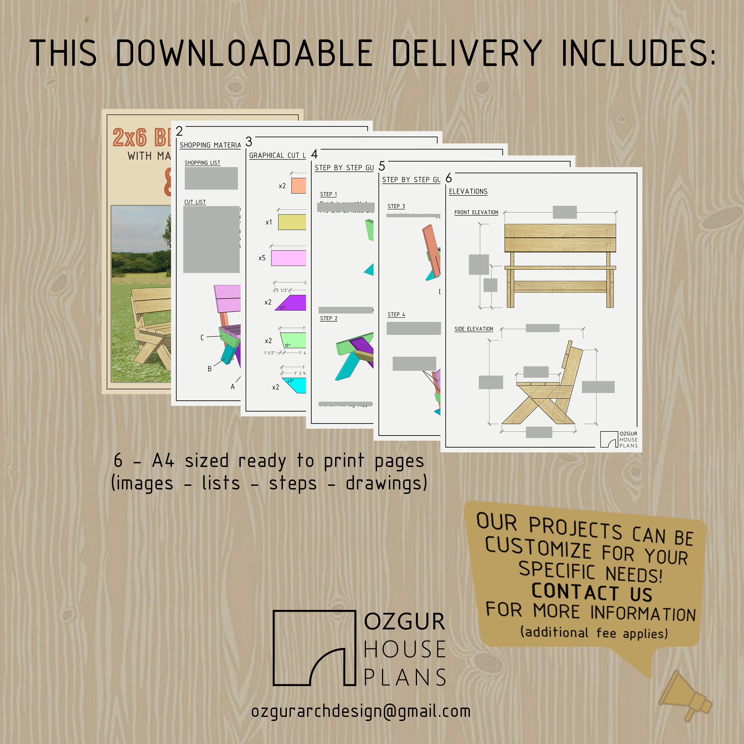 2x6 Outdoor Bench DIY Plans & Build Instructions - Woodworking ...