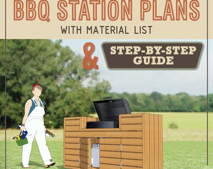 Grill Station, DIY Outdoor Kitchen Plan PDF, DIY Guide to Creating the ...