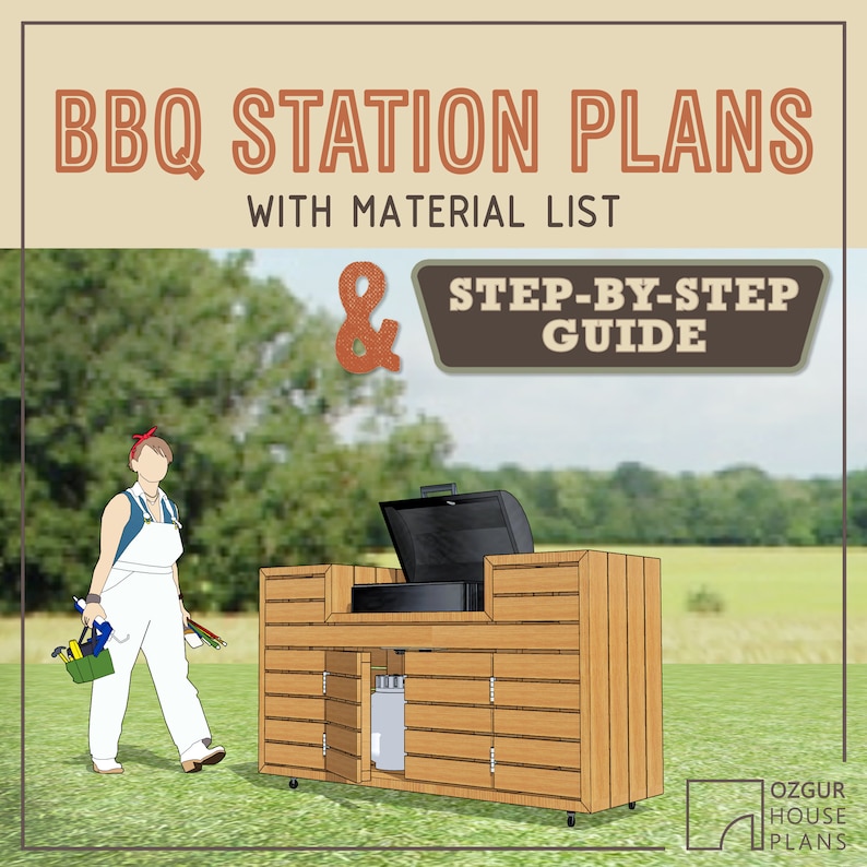 BBQ Grill Station Outdoor Kitchen DIY Plan - PDF Download - Build ...