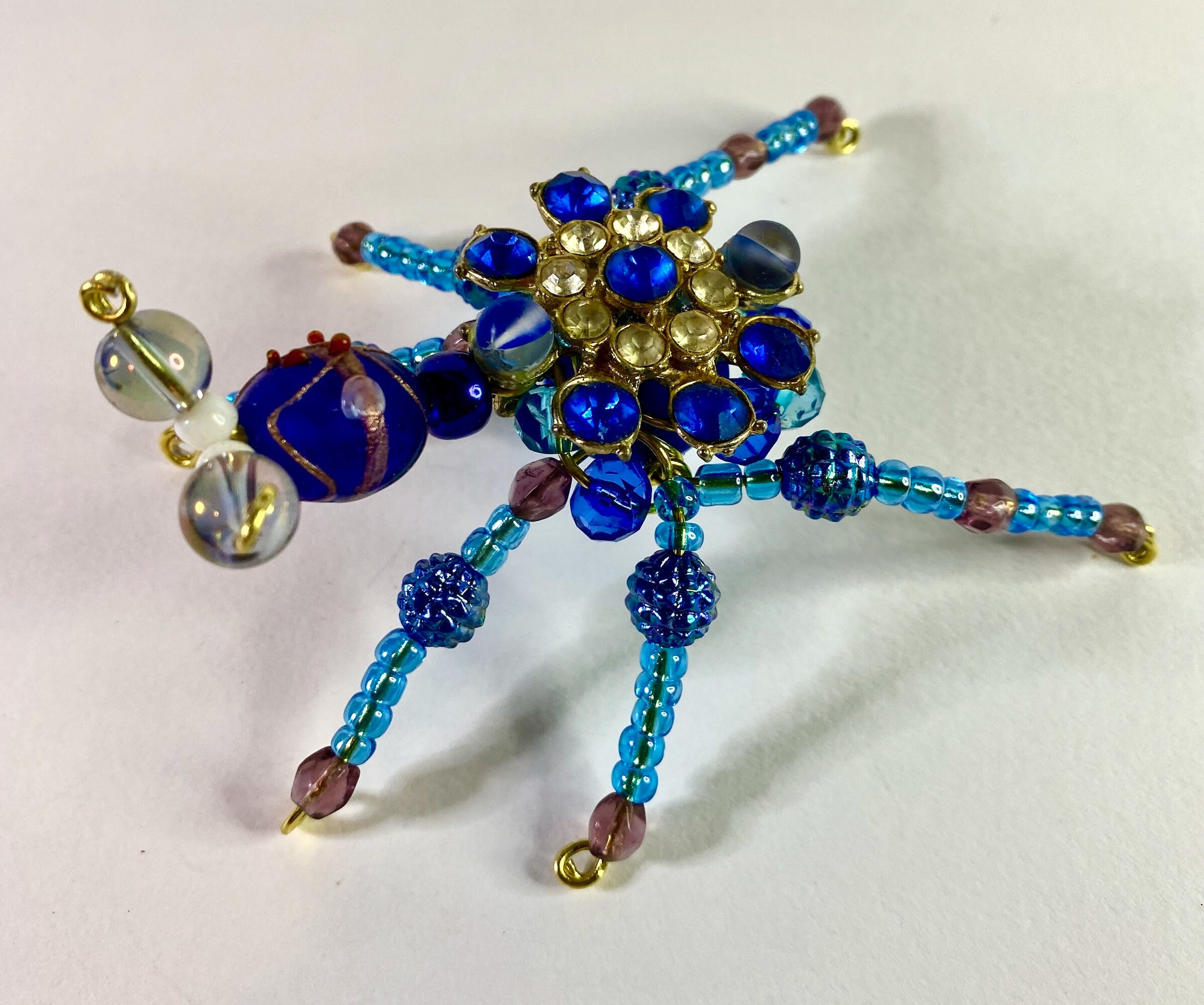 Insects - Beaded Blue Bug - Etsy