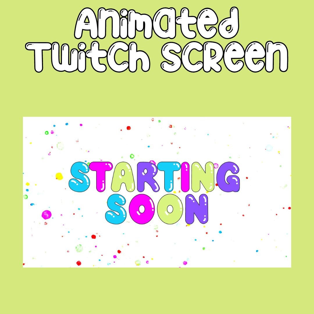 Colorful Twitch Starting Screen - Etsy