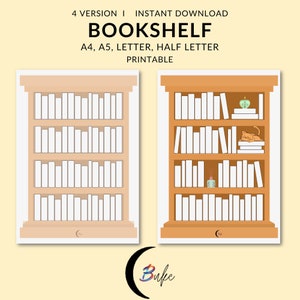 Bookshelf Printable Template, Books to Read, Books I've Read, Book ...