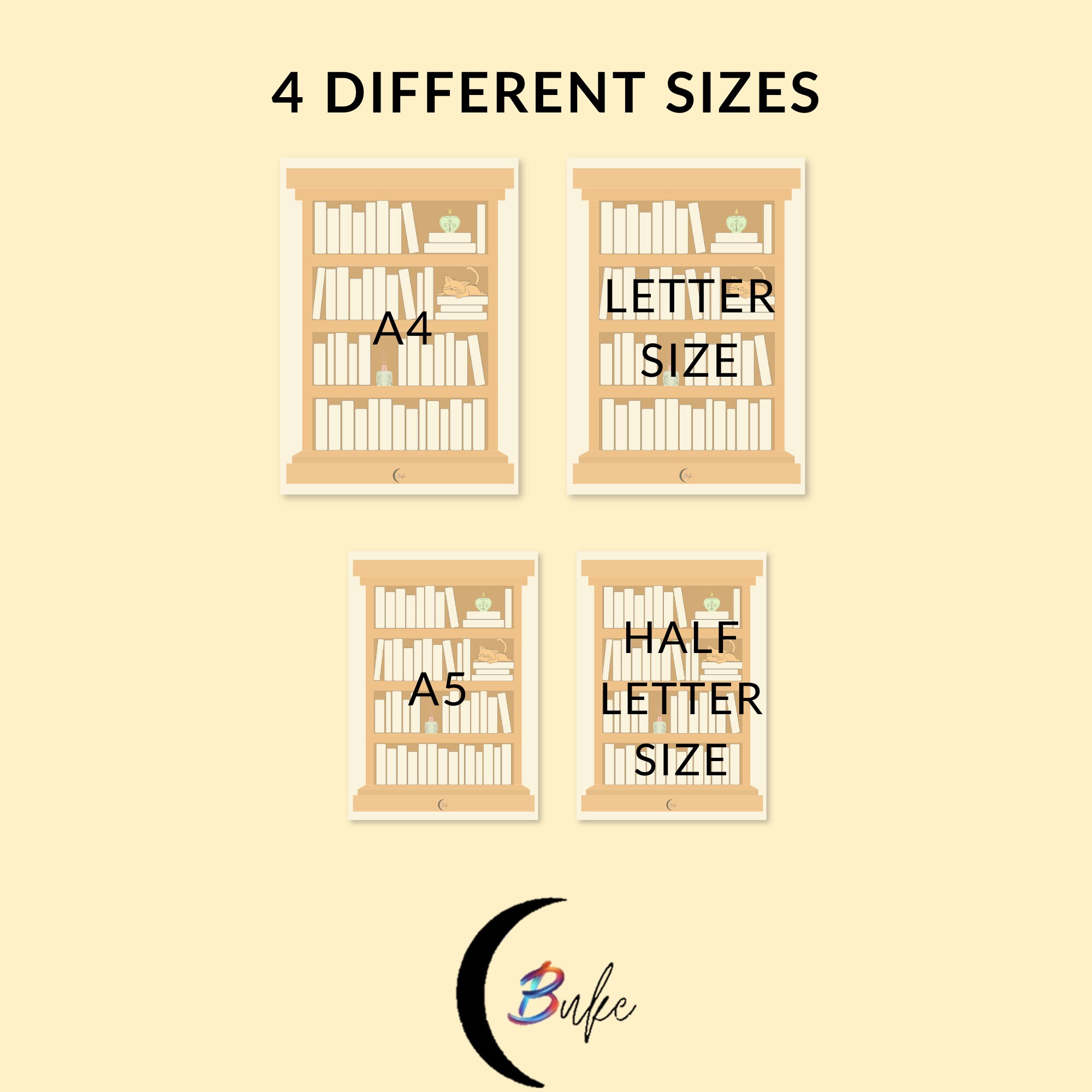 Bookshelf Printable Template, Books to Read, Books I've Read, Book ...