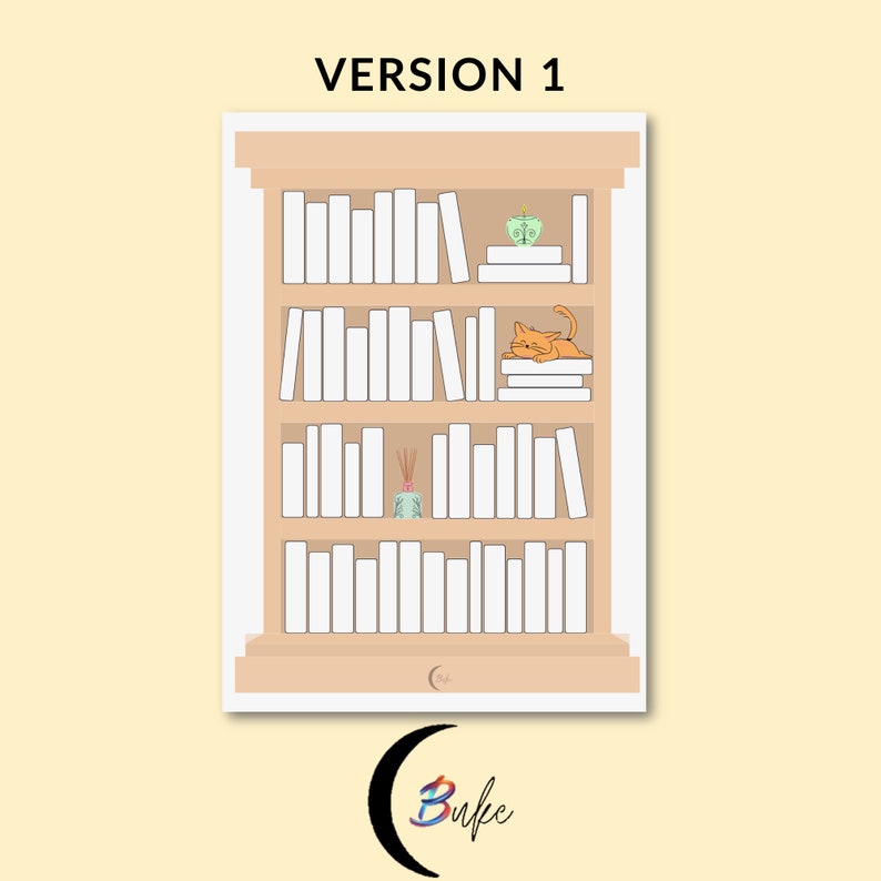 Bookshelf Printable Template, Books to Read, Books I've Read, Book ...