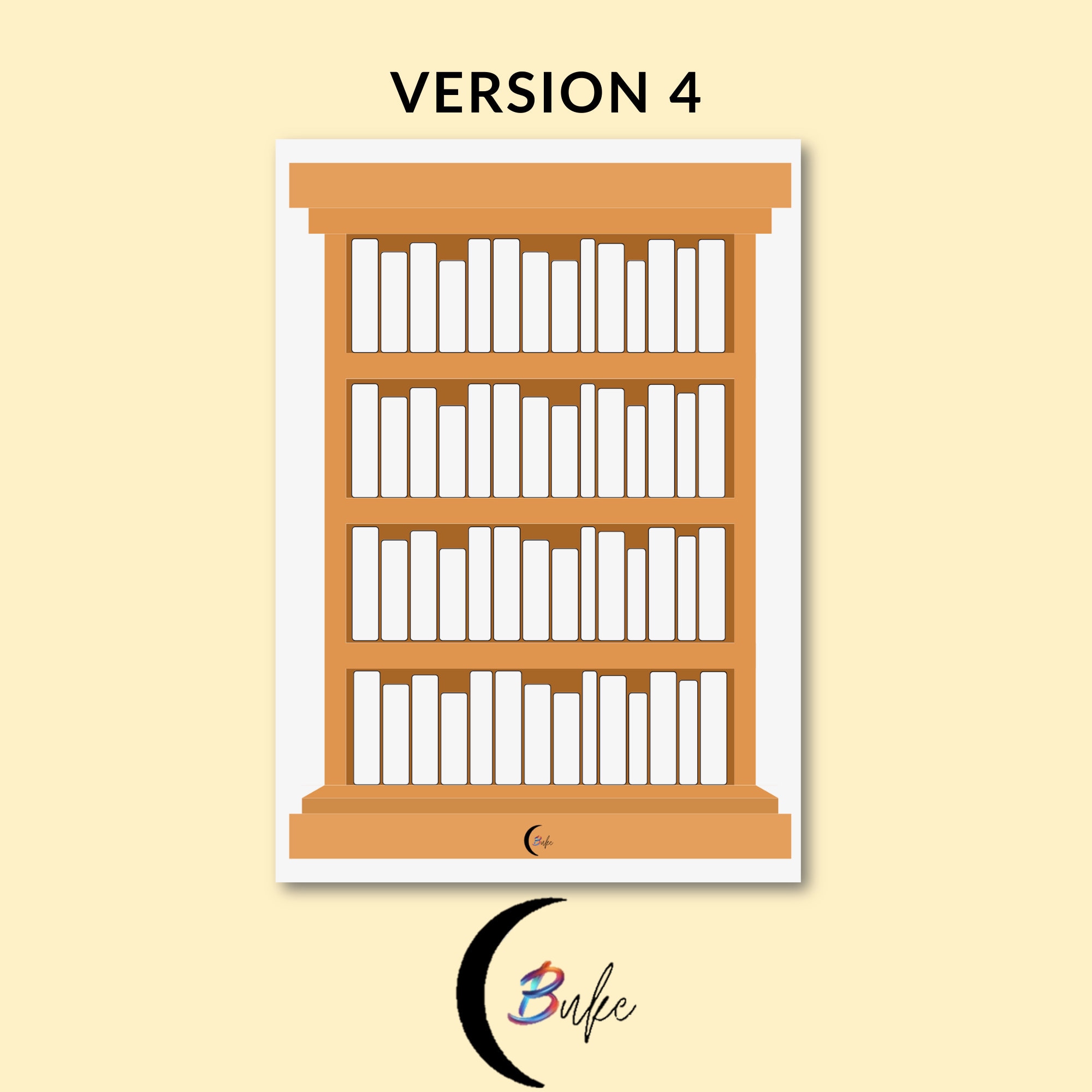 Bookshelf Printable Template, Books to Read, Books I've Read, Book ...