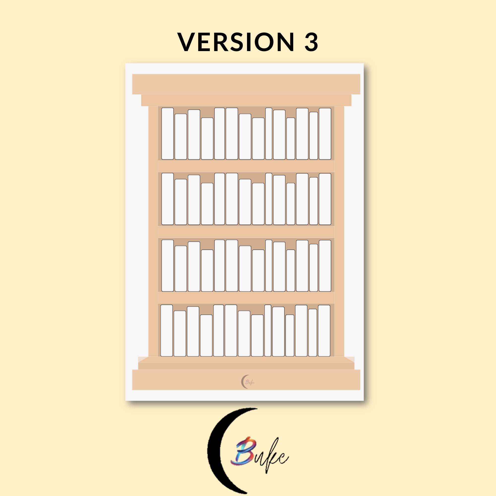 Bookshelf Printable Template, Books to Read, Books I've Read, Book ...