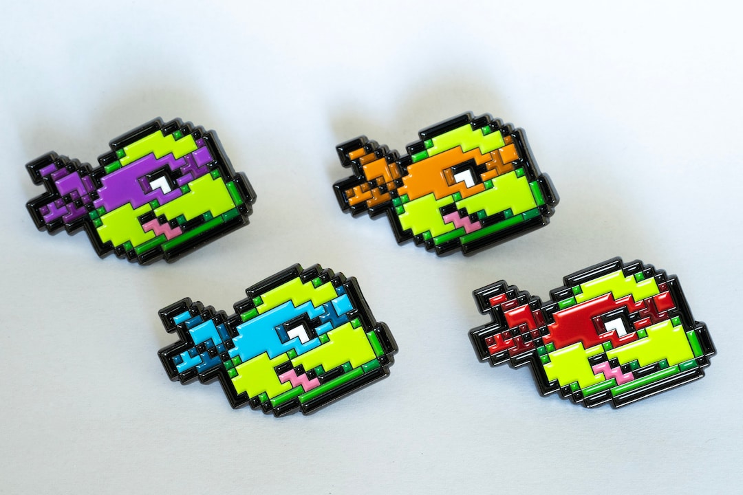 8-bit Turtle Pins - Etsy