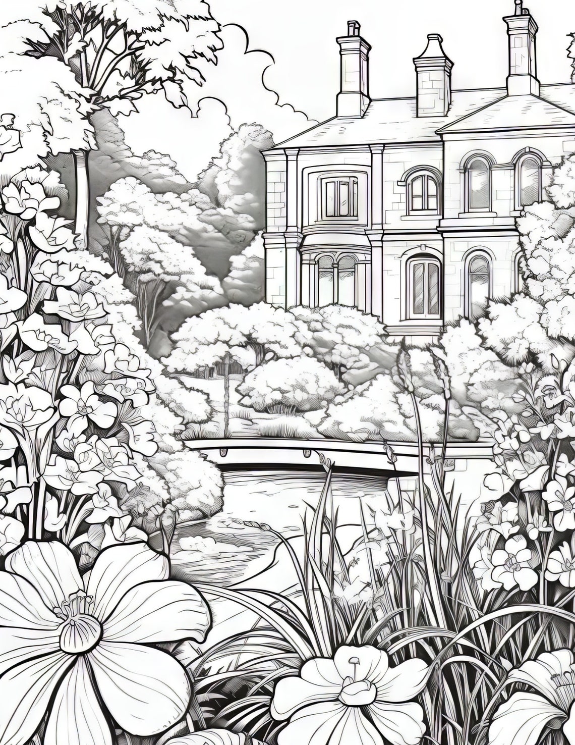 21 Fantasy Garden Coloring Pages, Digital Download, Wall Art, Coloring ...
