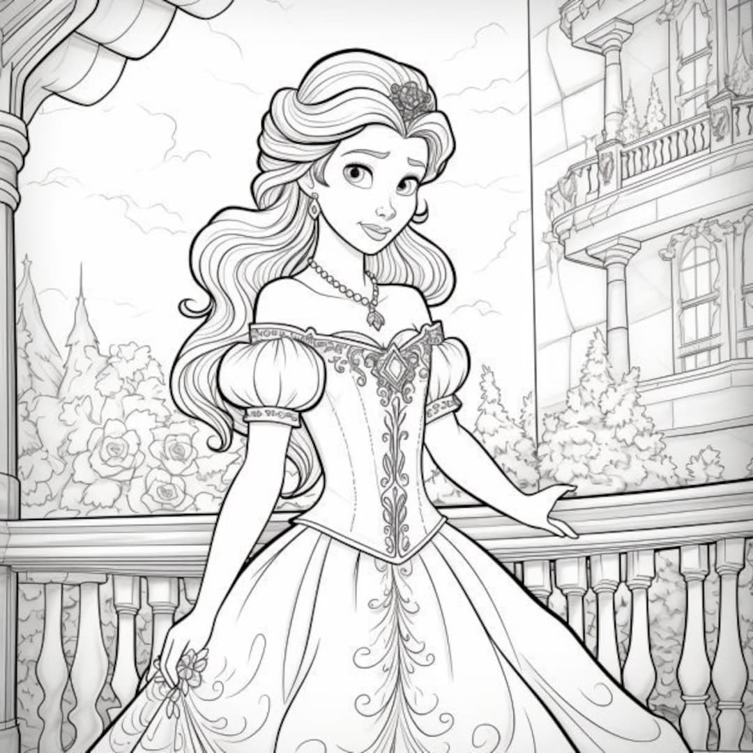 Printable Princess Coloring Pages for Kids, Princess Coloring Sheets ...
