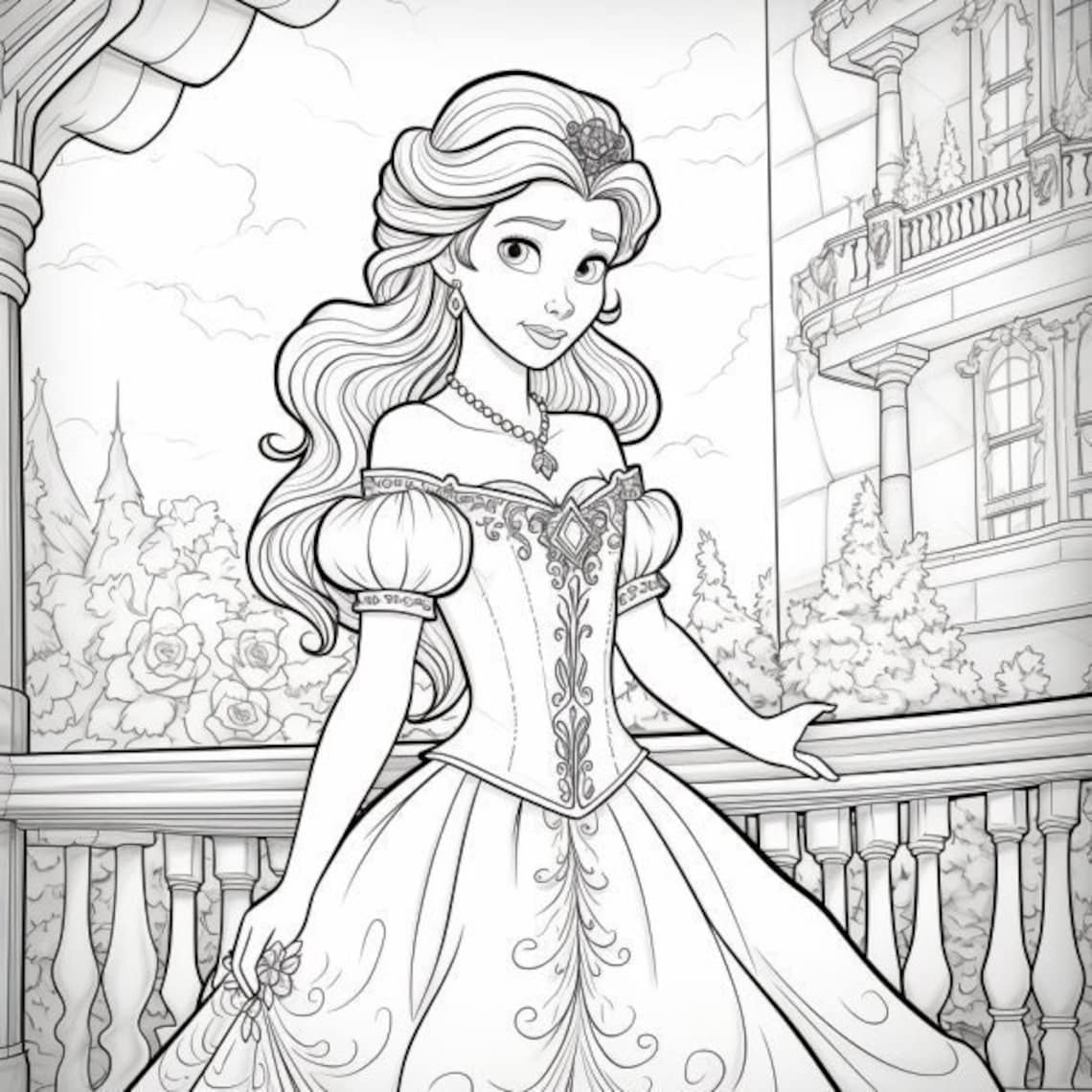Printable Princess Coloring Pages for Kids, Princess Coloring Sheets ...
