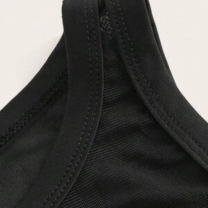 Skeleton Hands - Black Mesh Cropped Tank Top - Cute Graphic Tee ...