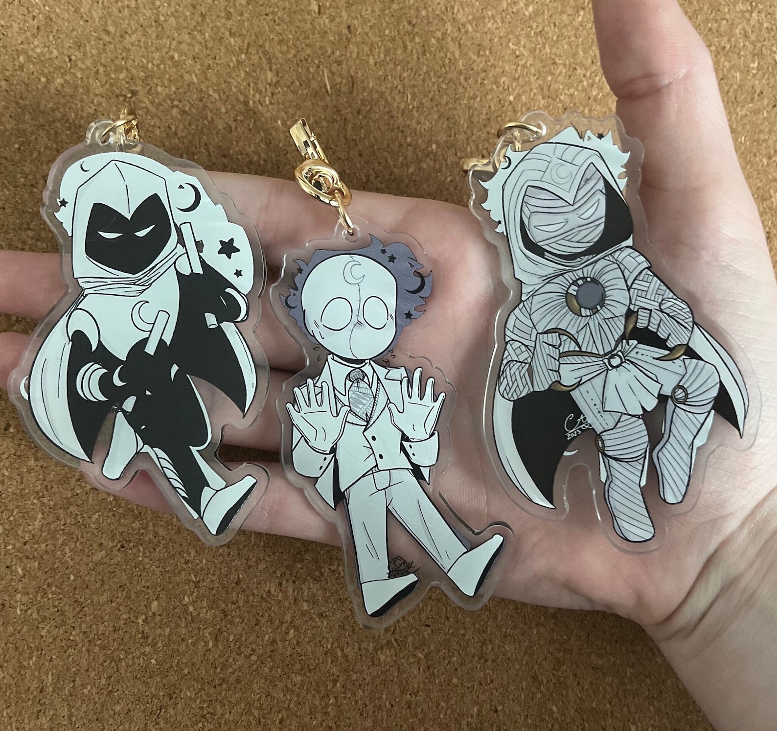 Moon Knight 3.5 Acrylic Charms Double Sided - Etsy