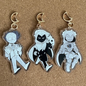 Moon Knight 3.5” Acrylic Charms, Double Sided - Etsy