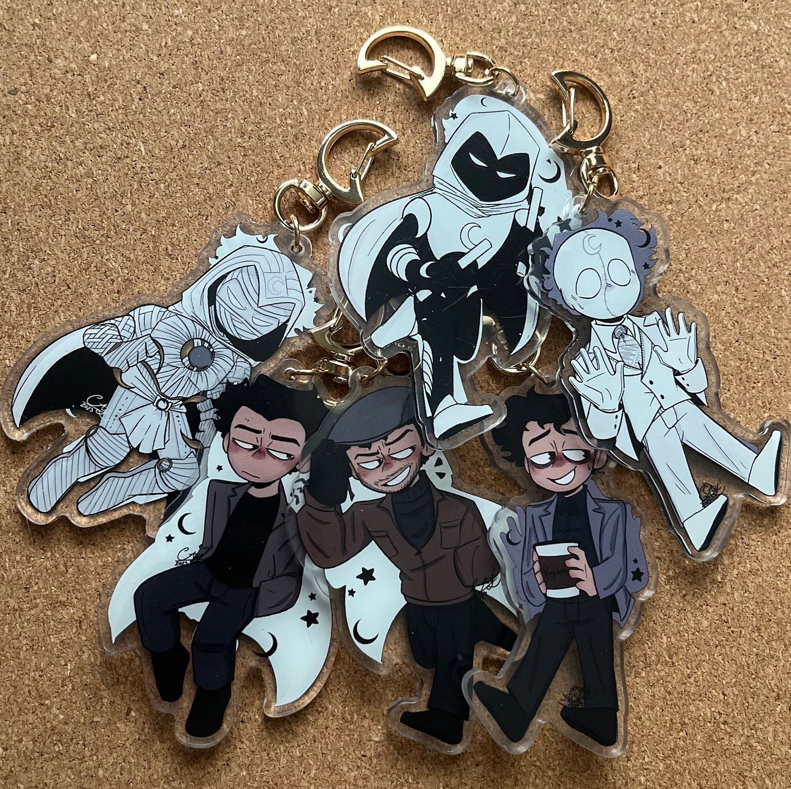 Moon Knight 3.5 Acrylic Charms Double Sided - Etsy