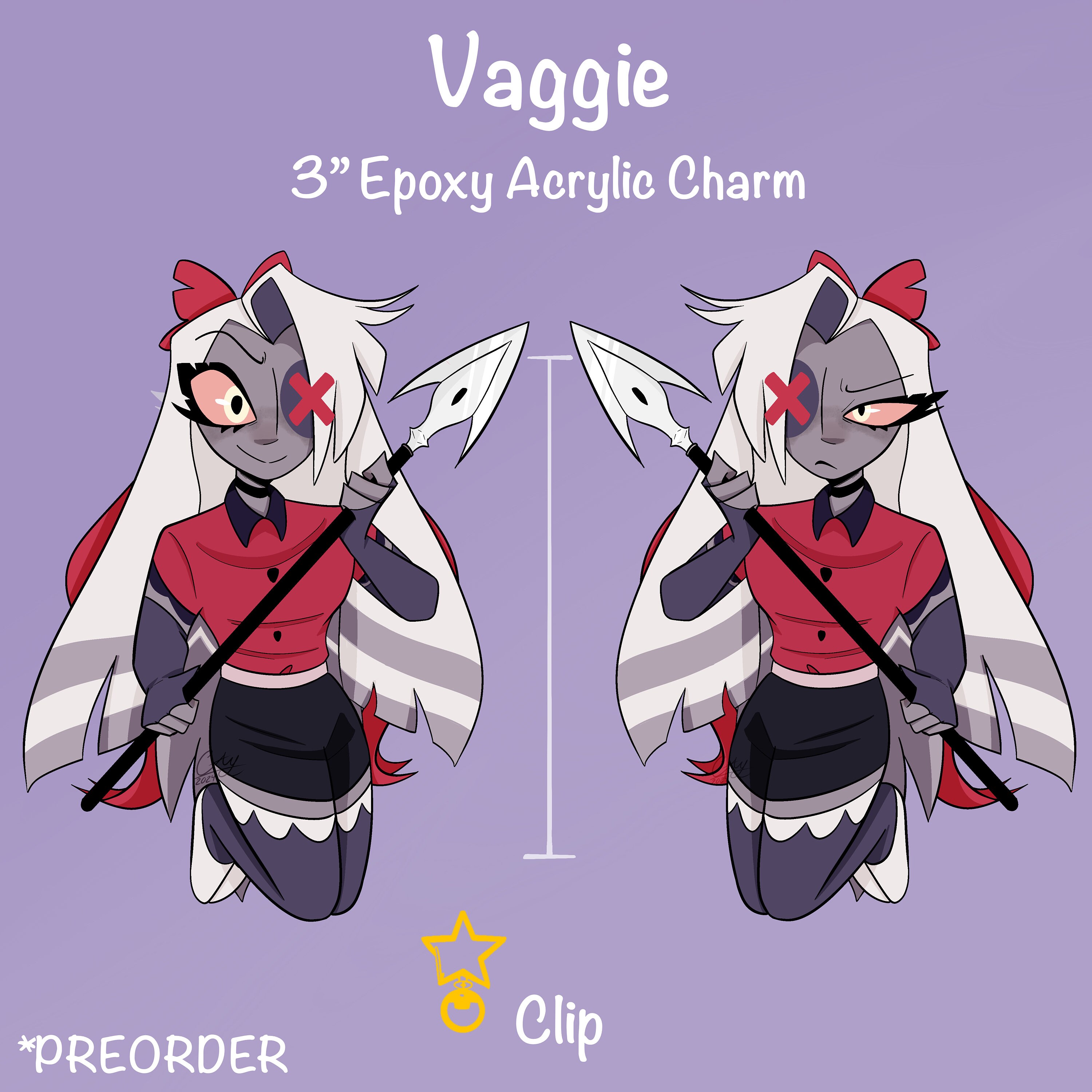 Vaggie 3 Epoxy Acrylic Charm - Etsy