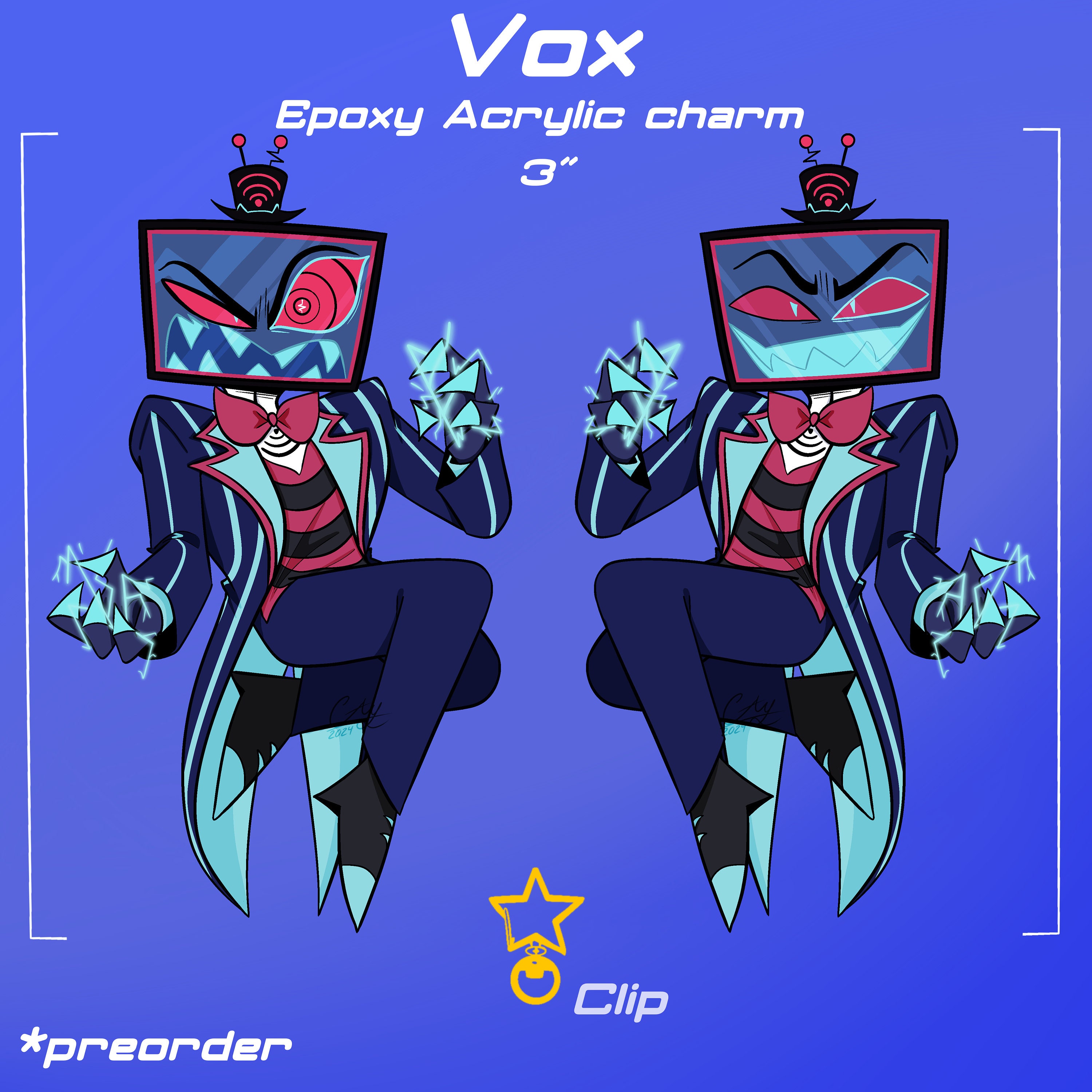 Vox 3 Epoxy Acrylic Charm - Etsy