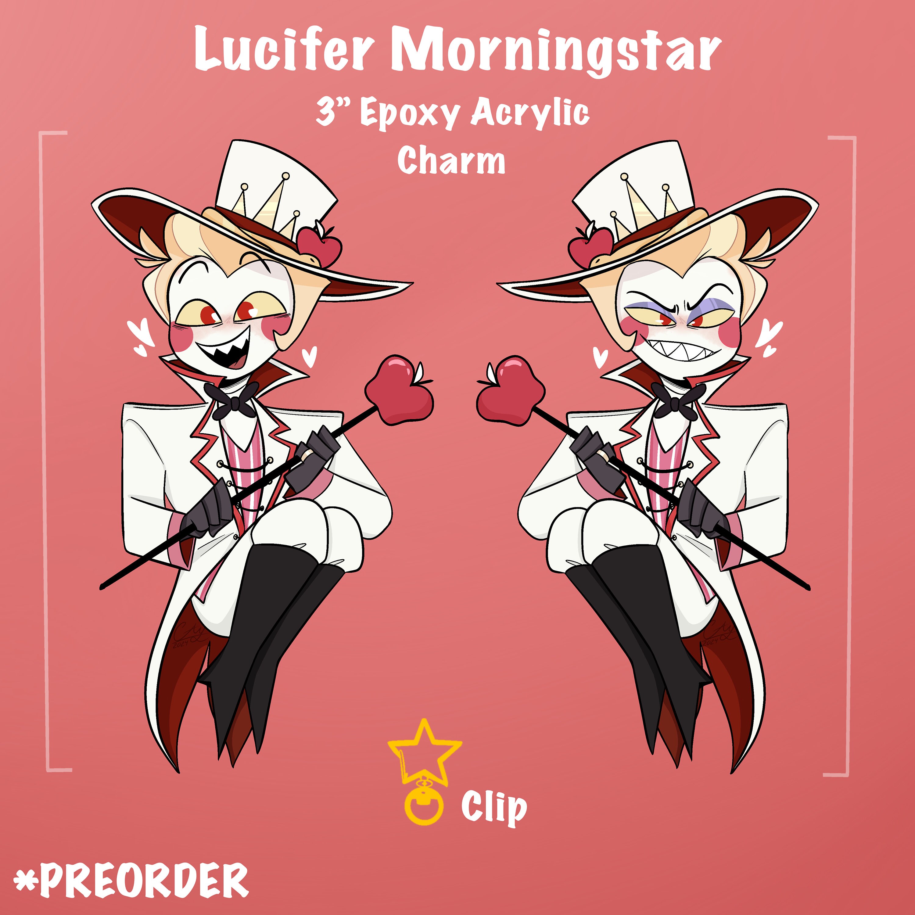 Lucifer Morningstar 3 Epoxy Acrylic Charm - Etsy
