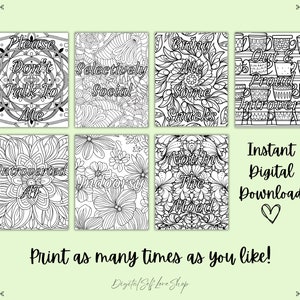 Introvert Coloring Pages Adult Funny Digital Instant Download | 15 ...