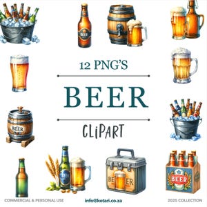 Beer - Transparent PNG Clipart - Commercial Use - Etsy