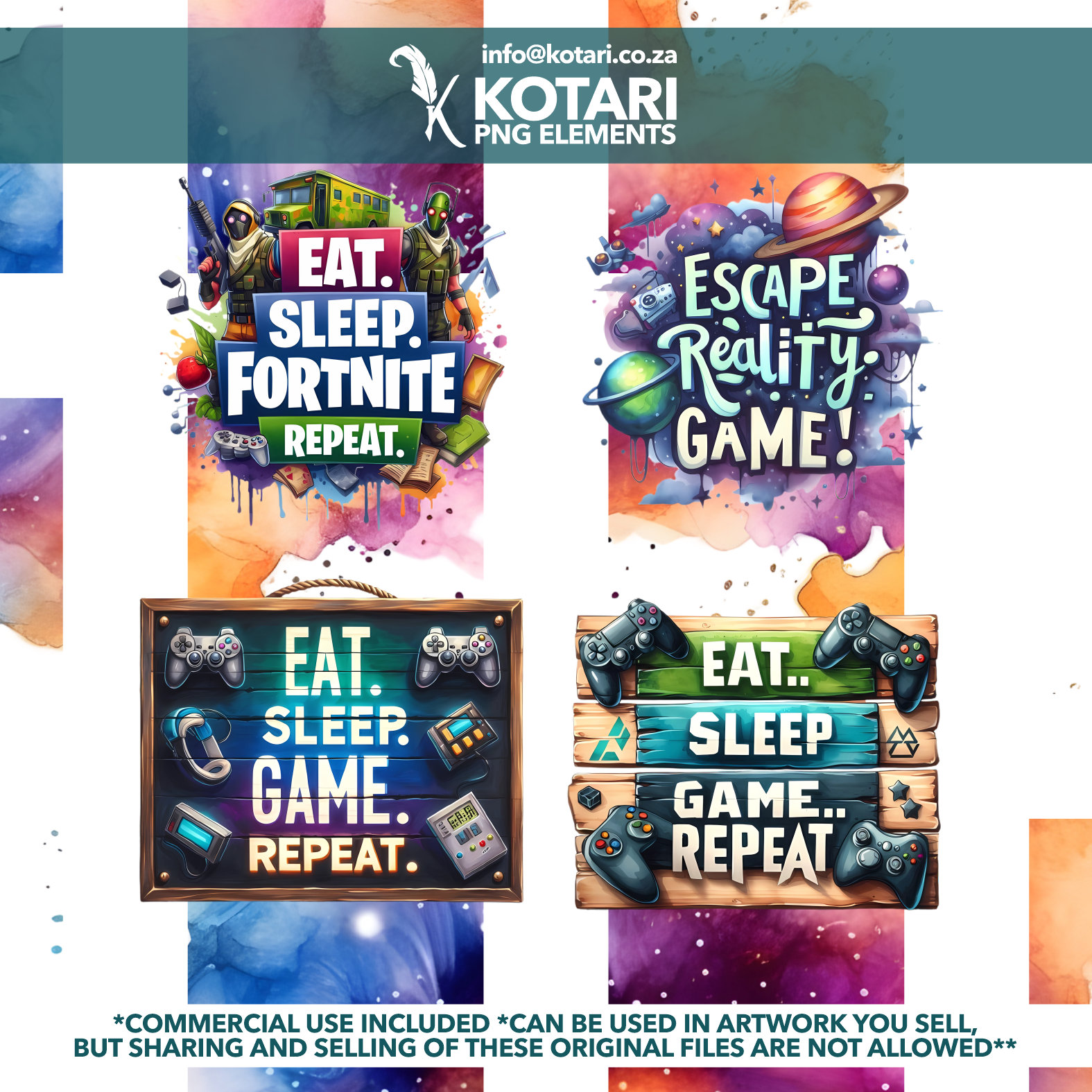 Gaming Sign - Transparent PNG Clipart - Commercial Use - Etsy