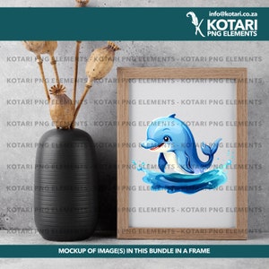 Hand Painted Dolphins - Transparent PNG Clipart - Commercial Use - Etsy