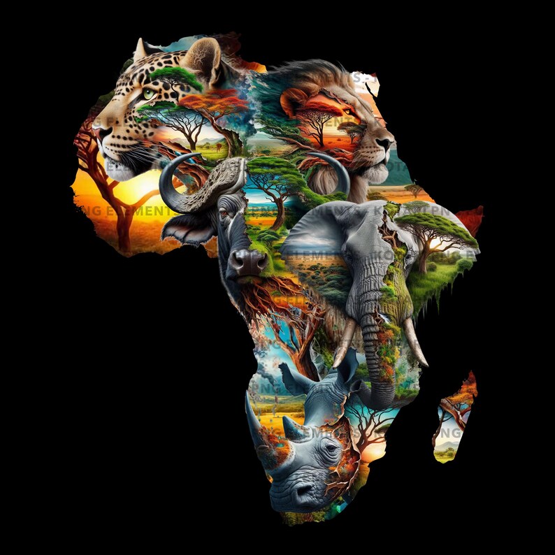 The Big 5 - Big Five - in Africa Nature Exposed - Transparent PNG ...