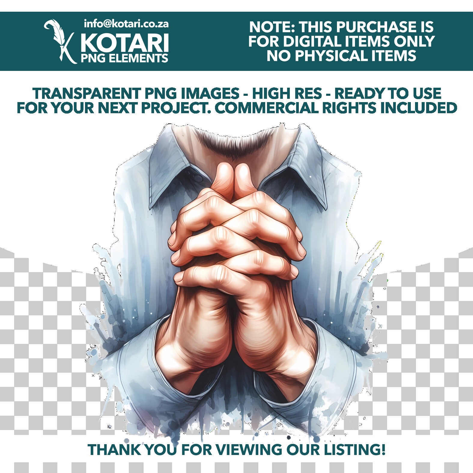 Praying Men - Transparent PNG Clipart - Commercial Use - Etsy