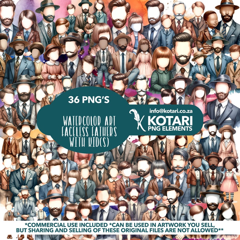 Faceless Dad Transparent PNG Clipart Commercial Use - Etsy