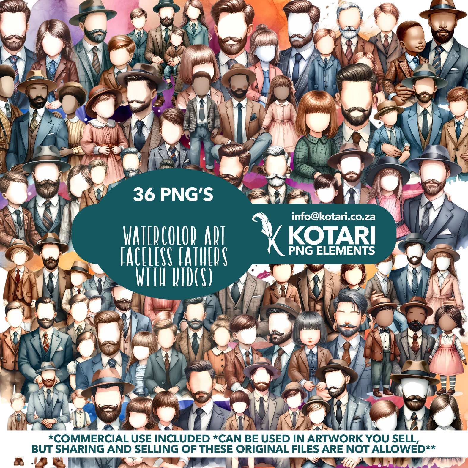 Faceless Dad - Transparent PNG Clipart - Commercial Use - Etsy