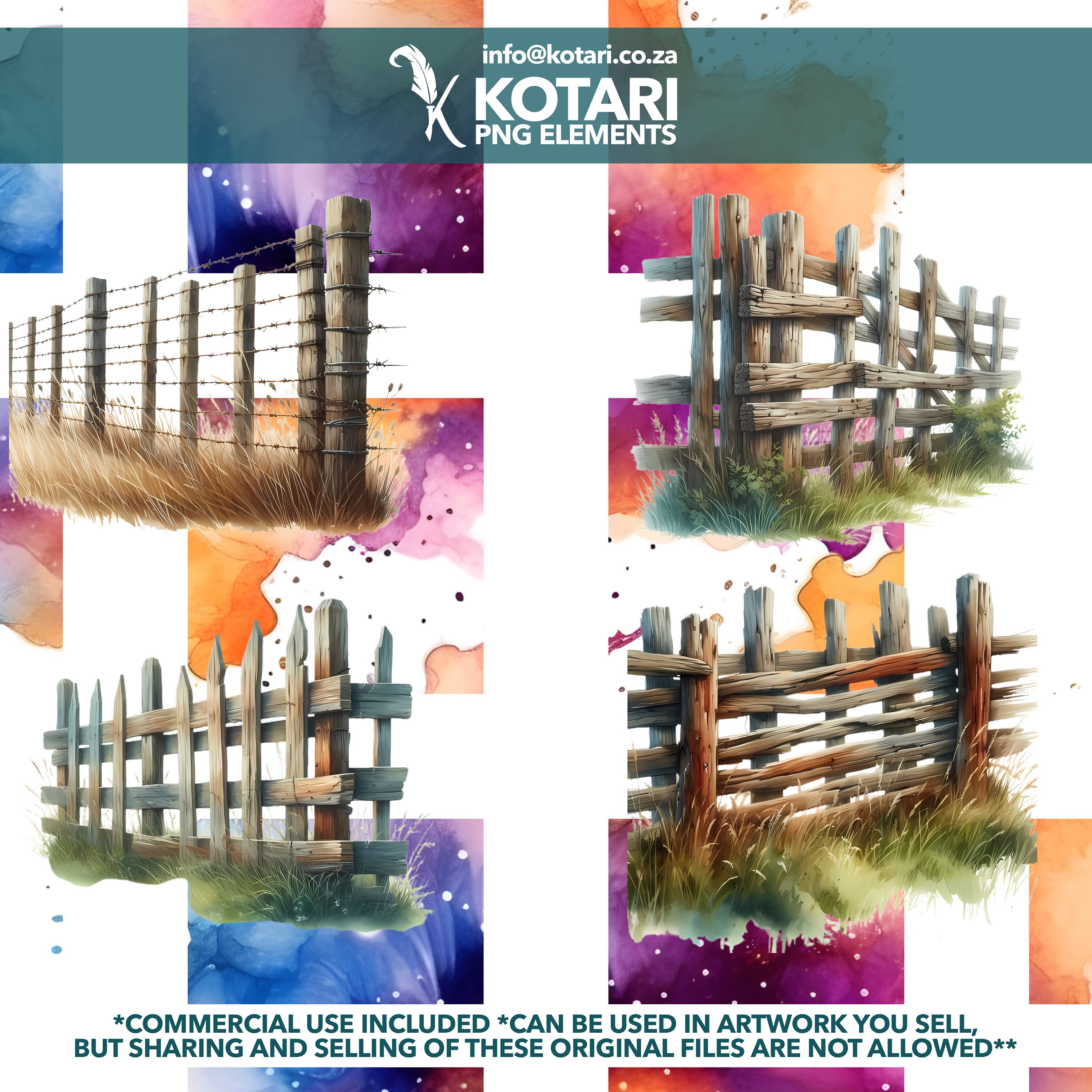 Fences - Transparent PNG Clipart - Commercial Use - Etsy