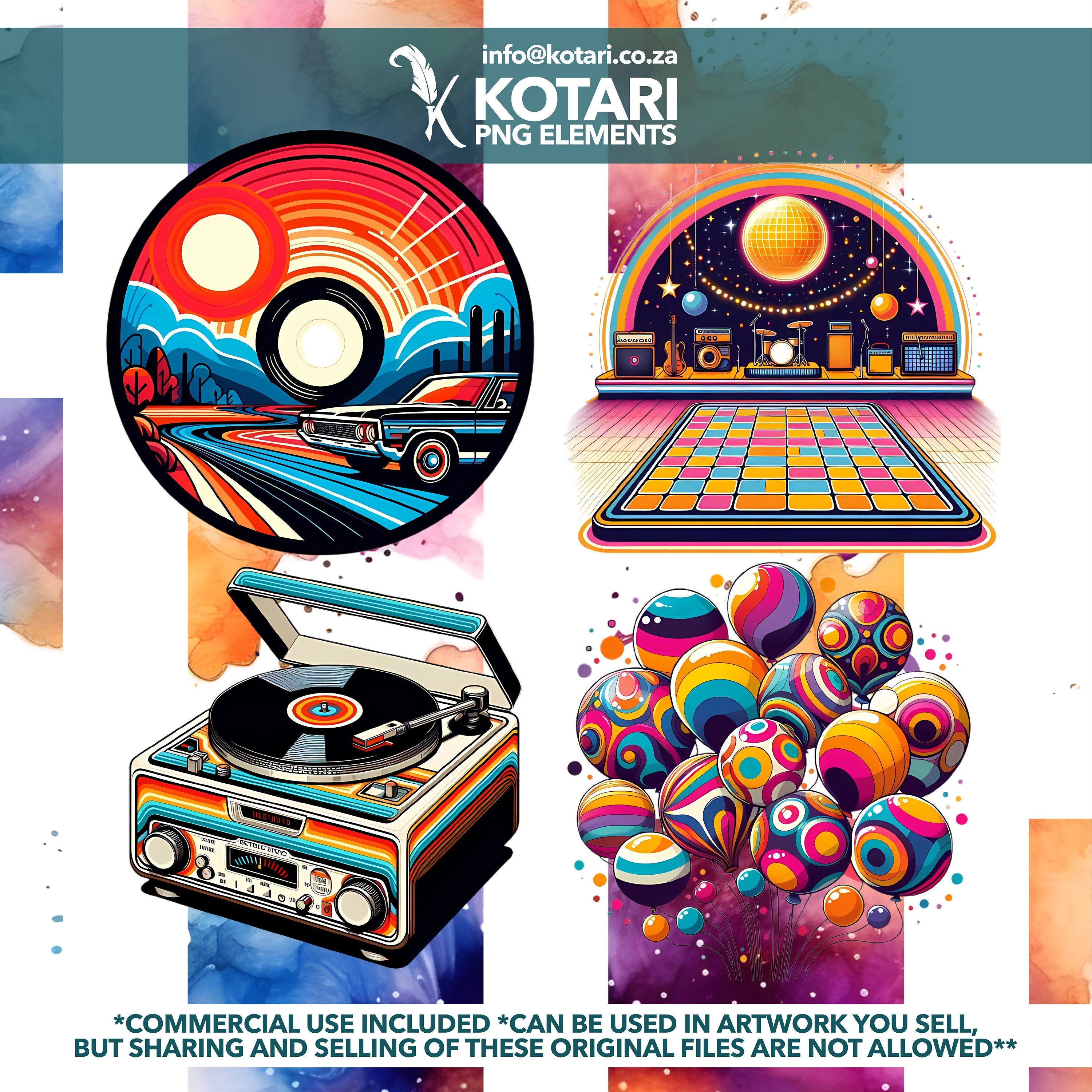 70's Groovy - Transparent PNG Clipart - Commercial Use - Etsy