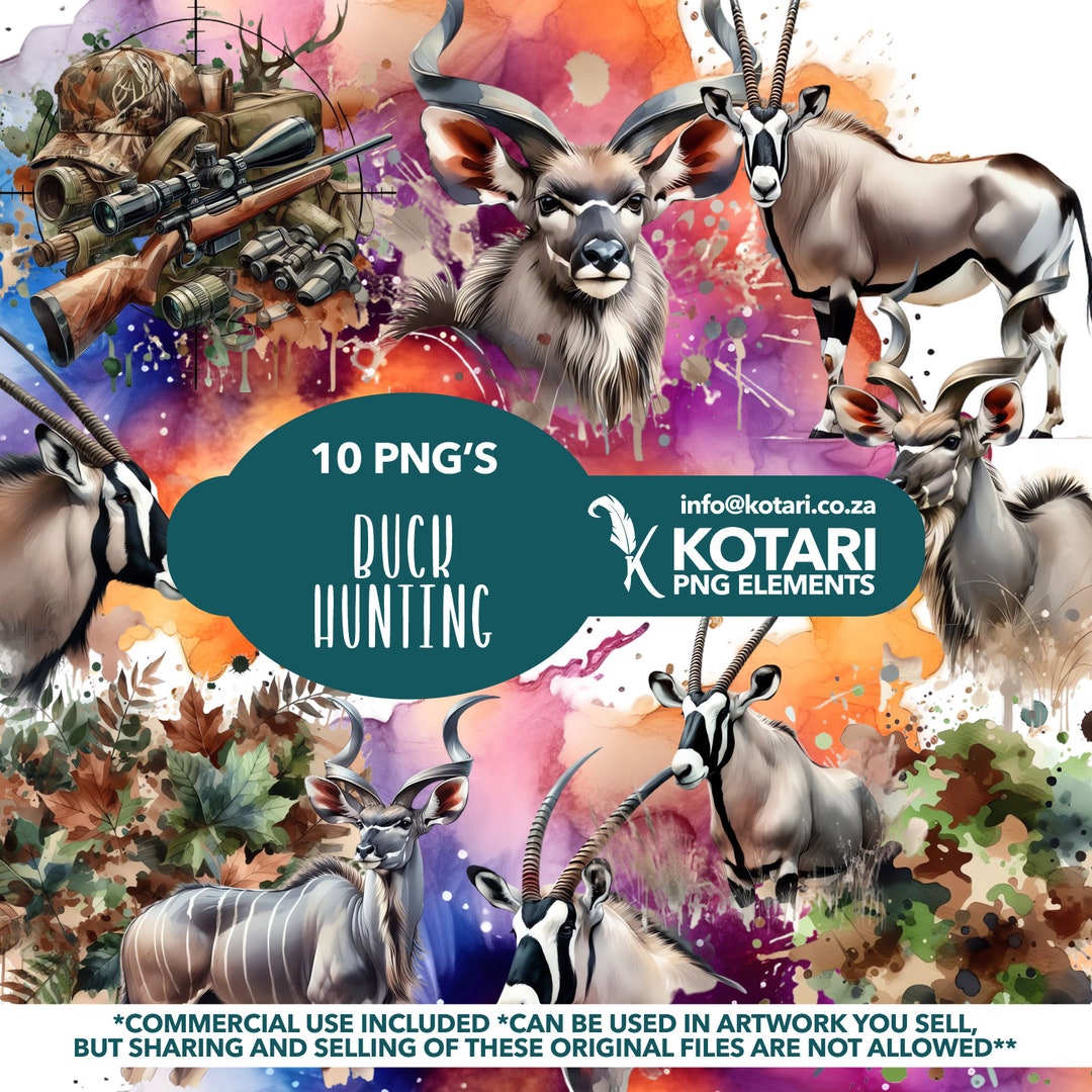 Buck Hunting - Transparent PNG Clipart - Commercial Use - Etsy