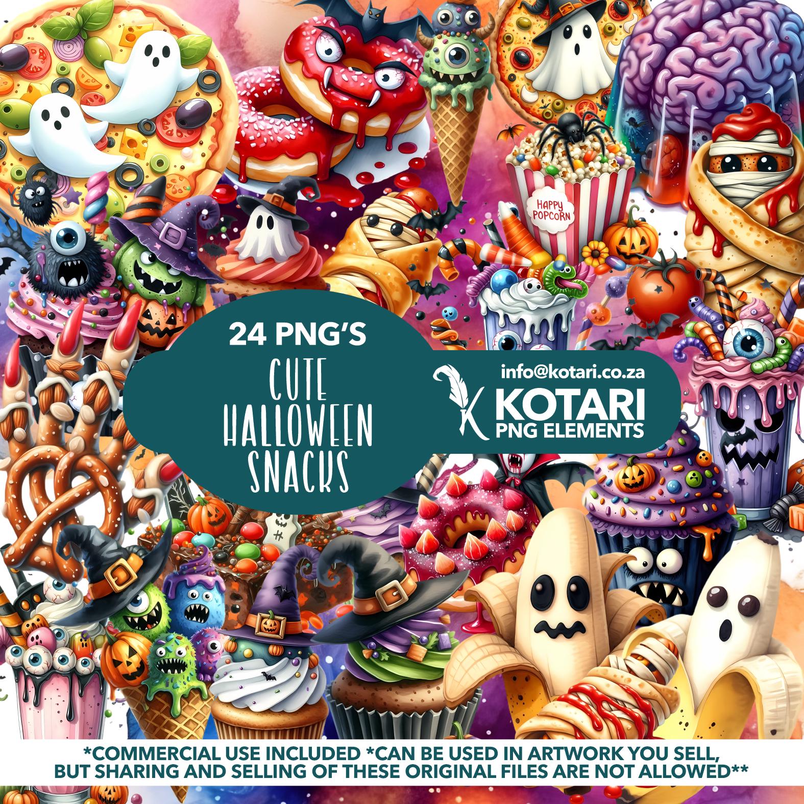 Halloween Treats - Transparent PNG Clipart - Commercial Use - Etsy