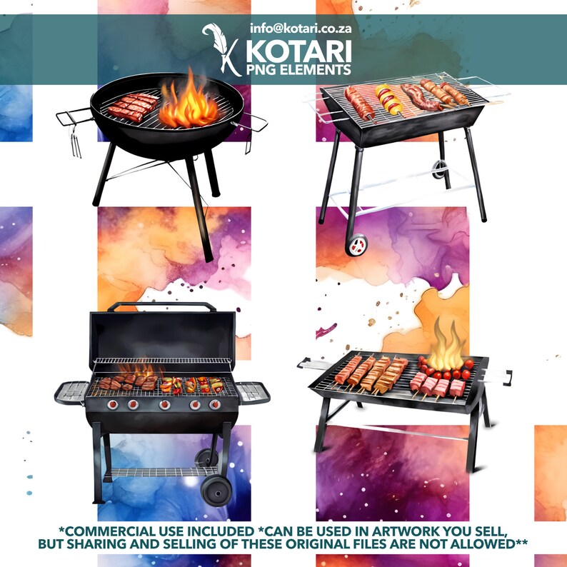 Braai and Braaivleis - Transparent PNG Clipart - Commercial Use - Etsy