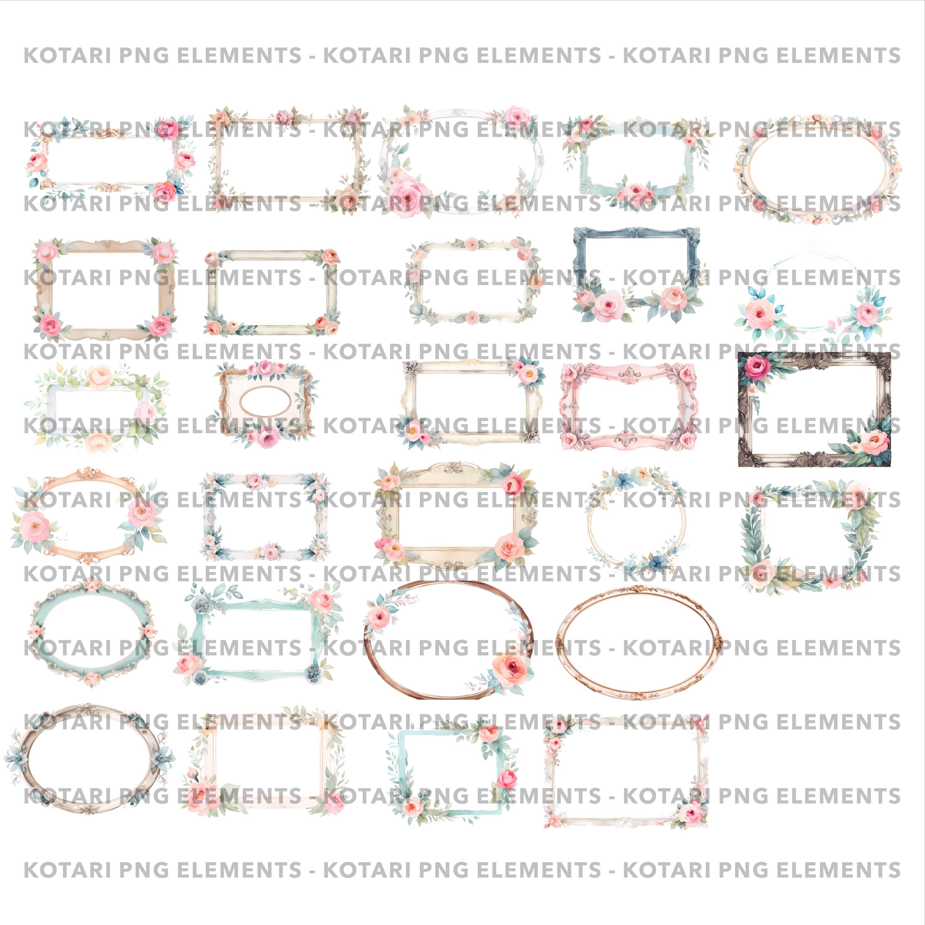 Shabby Frames - Transparent PNG Clipart - Commercial Use - Etsy