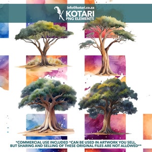 Bush Trees - Transparent PNG Clipart - Commercial Use - Etsy