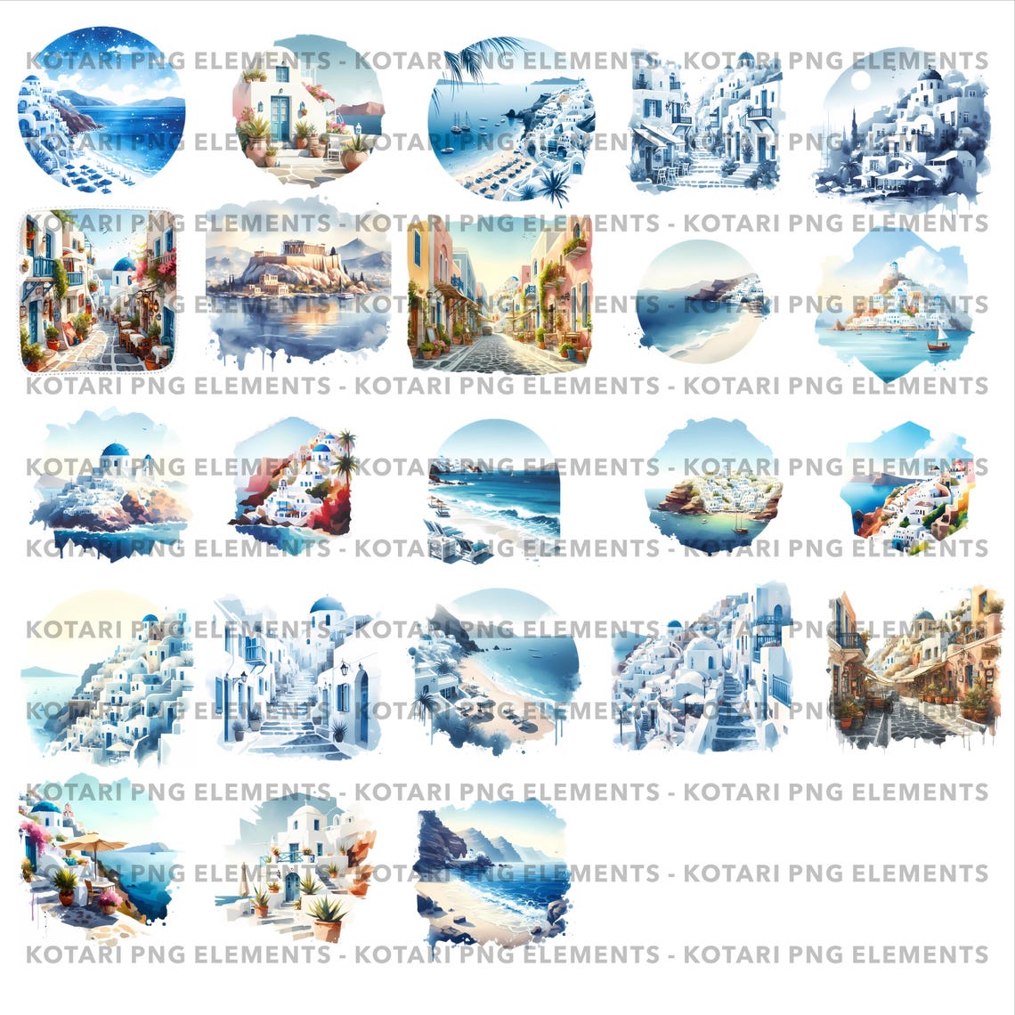 Greece Mediterranean Scenery - Transparent PNG Clipart - Commercial Use ...