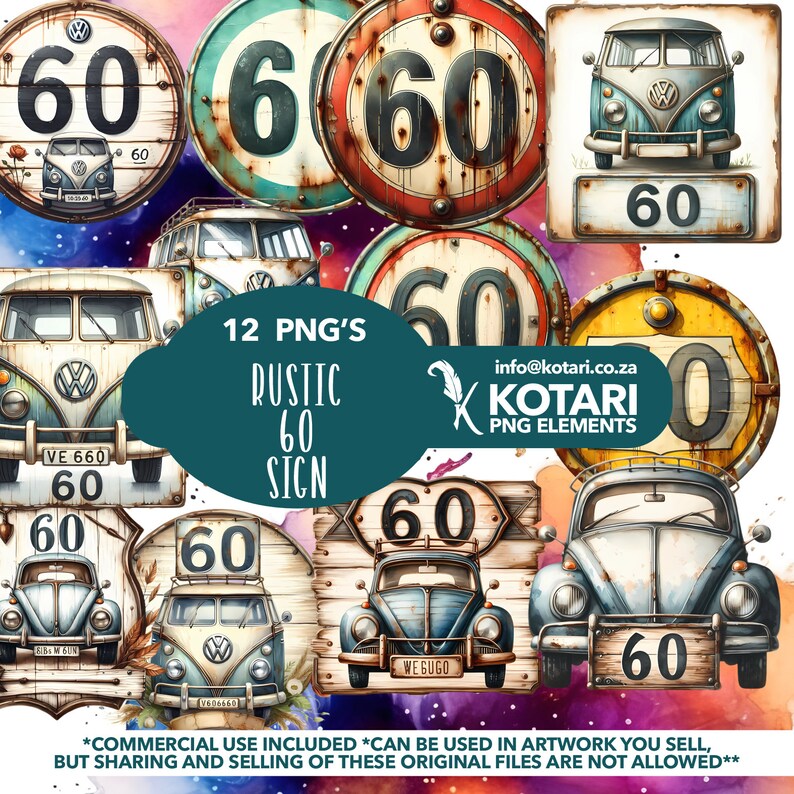 Rustic 60 Signs Transparent PNG Clipart Commercial Use - Etsy