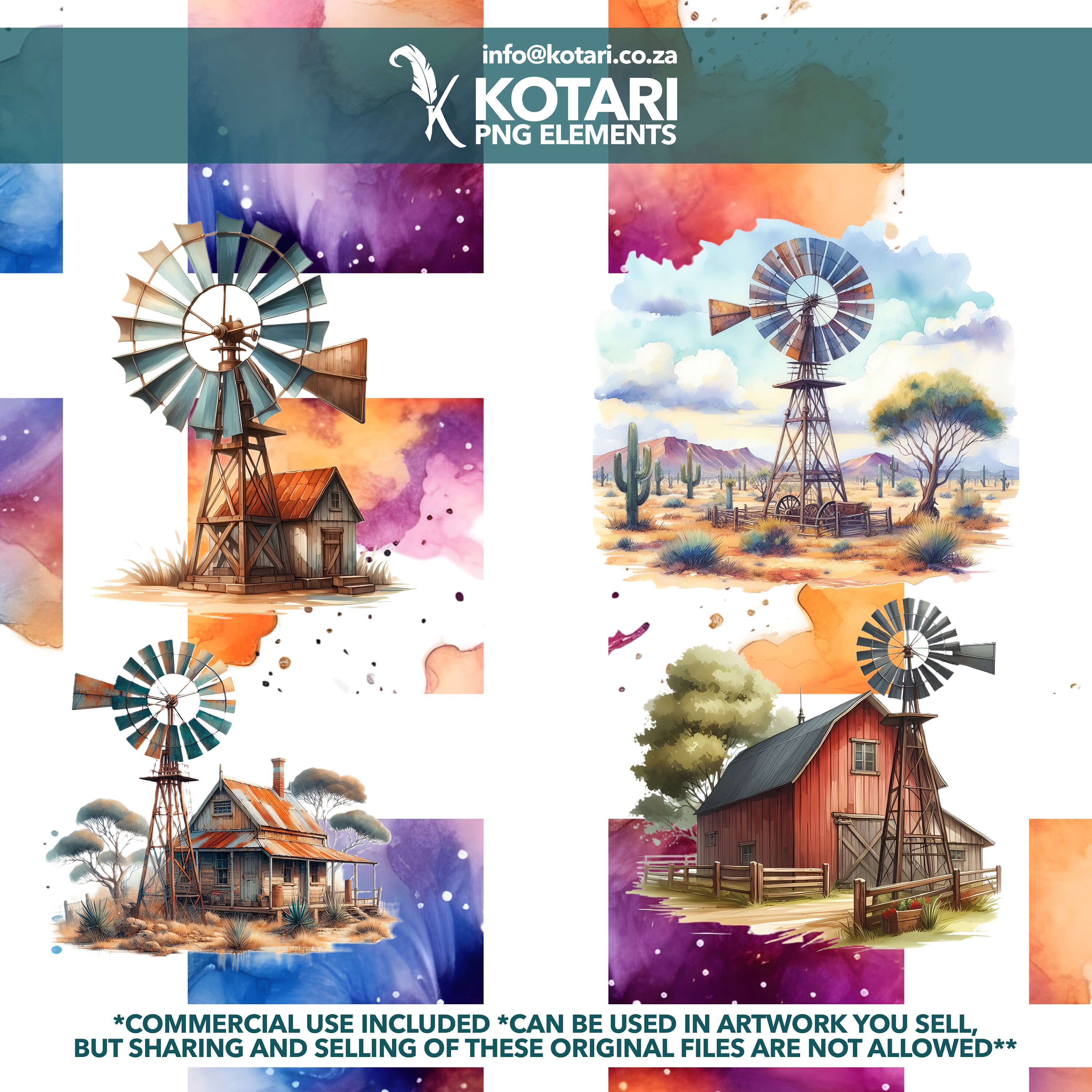 Windpump - Transparent PNG Clipart - Commercial Use - Etsy