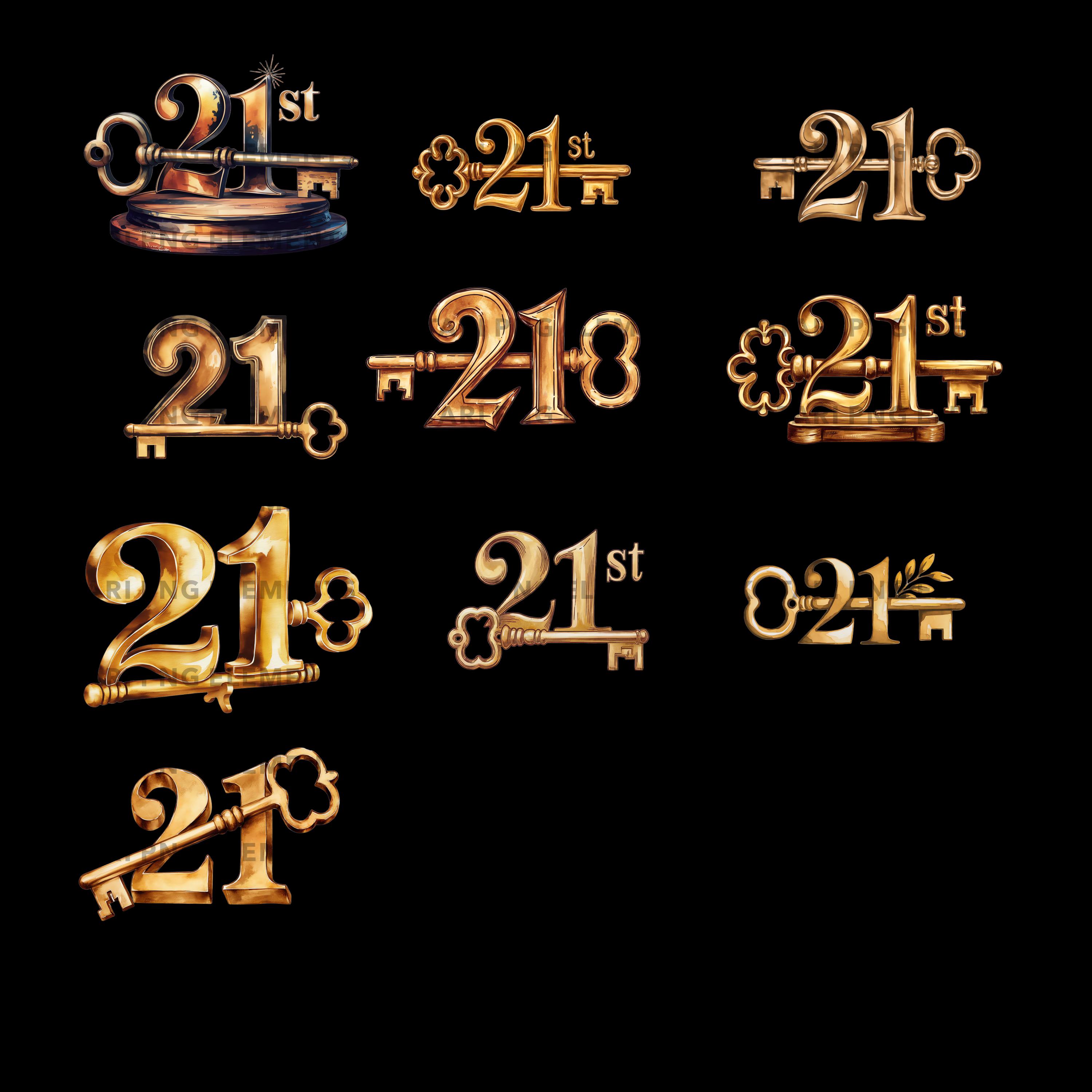 21 Keys - Transparent PNG Clipart - Commercial Use - Etsy