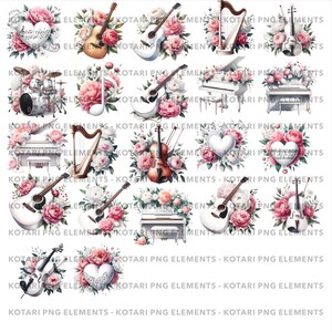 Peony White Musical Instruments - Transparent PNG Clipart - Commercial ...