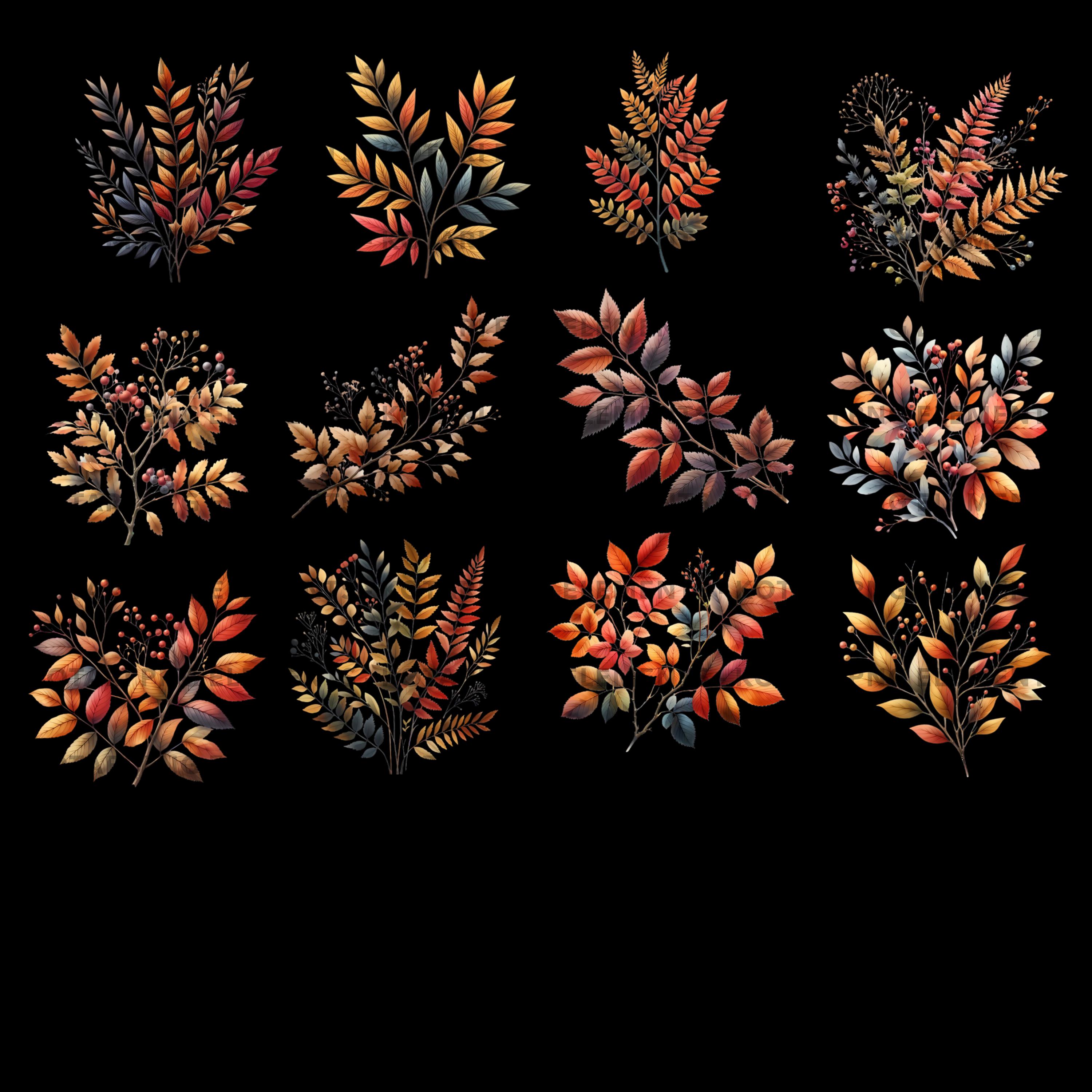 Autumn Twigs - Transparent PNG Clipart - Commercial Use - Etsy