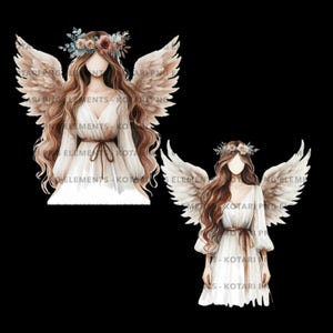 Faceless Angel Woman - Transparent PNG Clipart - Commercial Use - Etsy