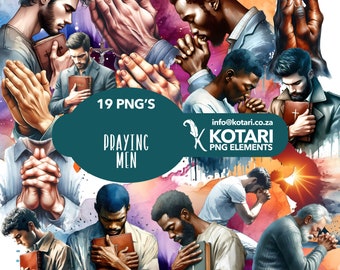 Christian Man Praying Clipart , Religious Men Watercolored Transparent ...