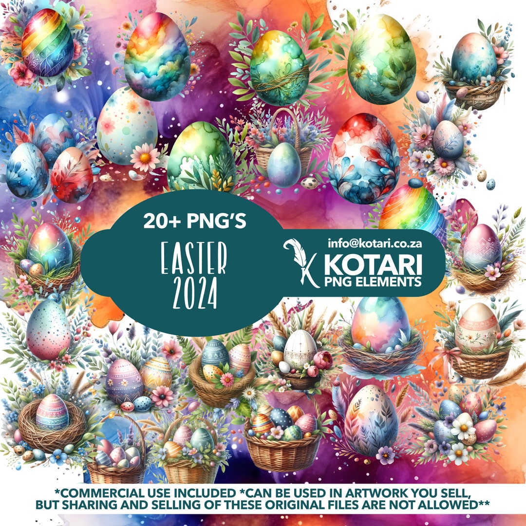 Easter 2024 _ Transparent PNG Clipart - Commercial Use - Etsy